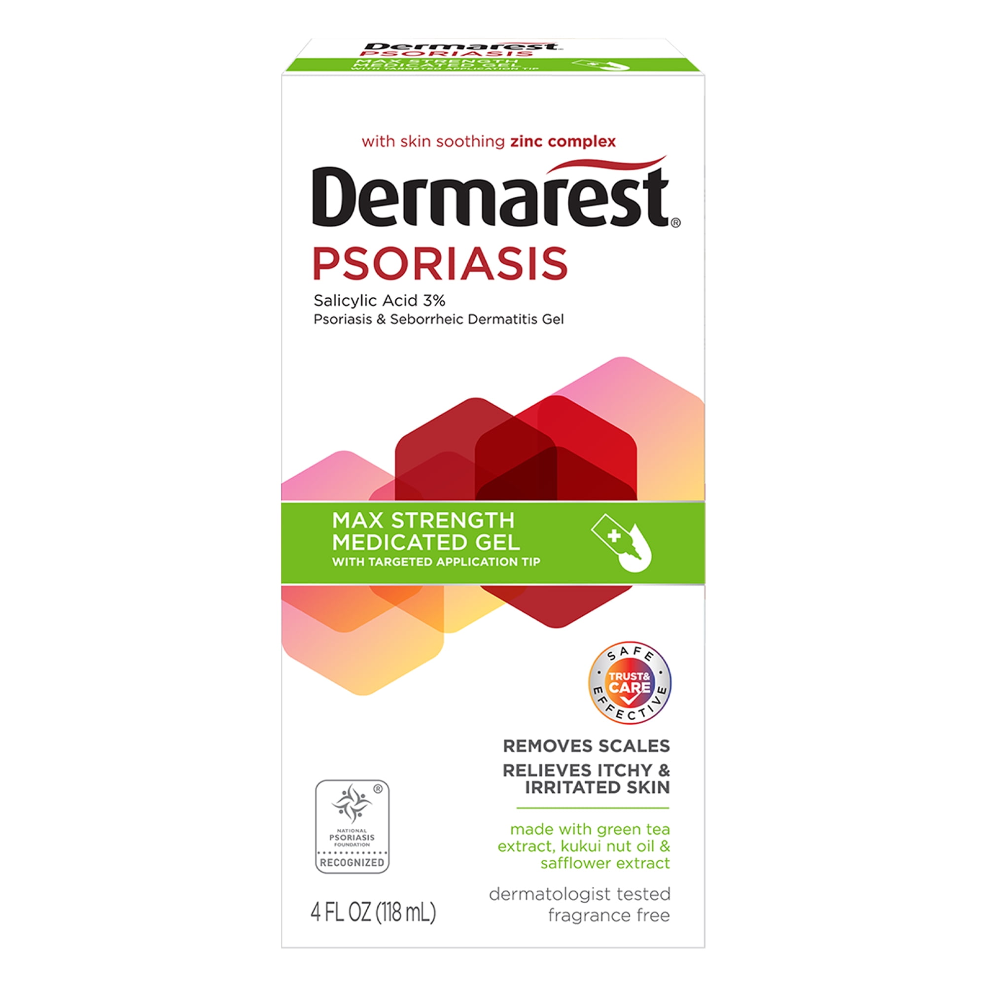DERMAREST Psoriasis Relief Medicine, Medicated Itch Treatment Gel, 4 oz ...