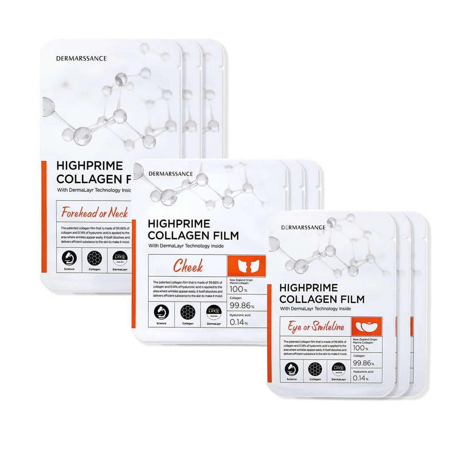 DERMARSSANCE HighPrime Collagen Film 3 Individual Sets (Eye or ...