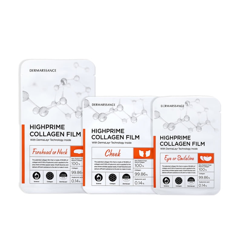 DERMARSSANCE HighPrime Collagen Film Individual Set (Eye or Smileline 1 ...