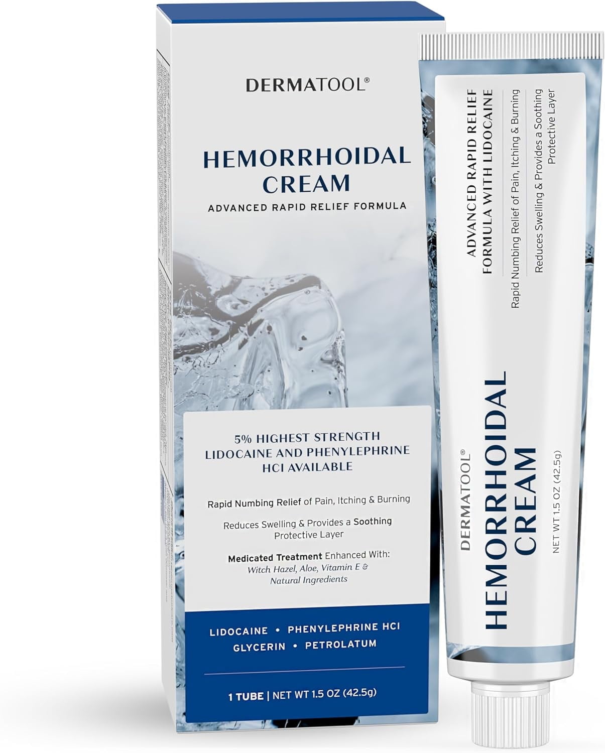 DERMATOOL - Advance Hemorrhoid Cream with 5% Lidocaine , 1.5oz ...