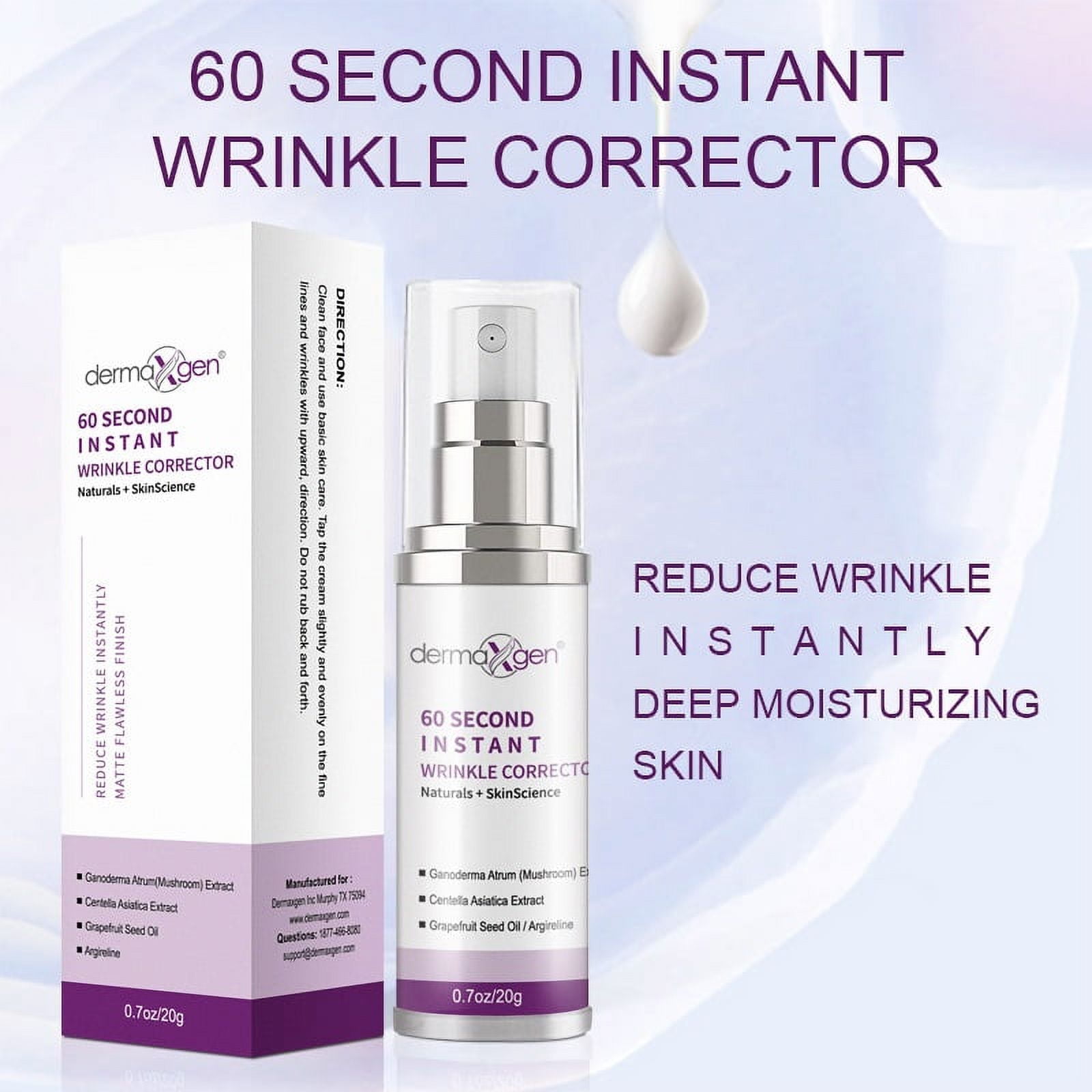 DERMAXGEN 60 Second Instant Face Lift and Wrinkle Remover for Face, Age ...