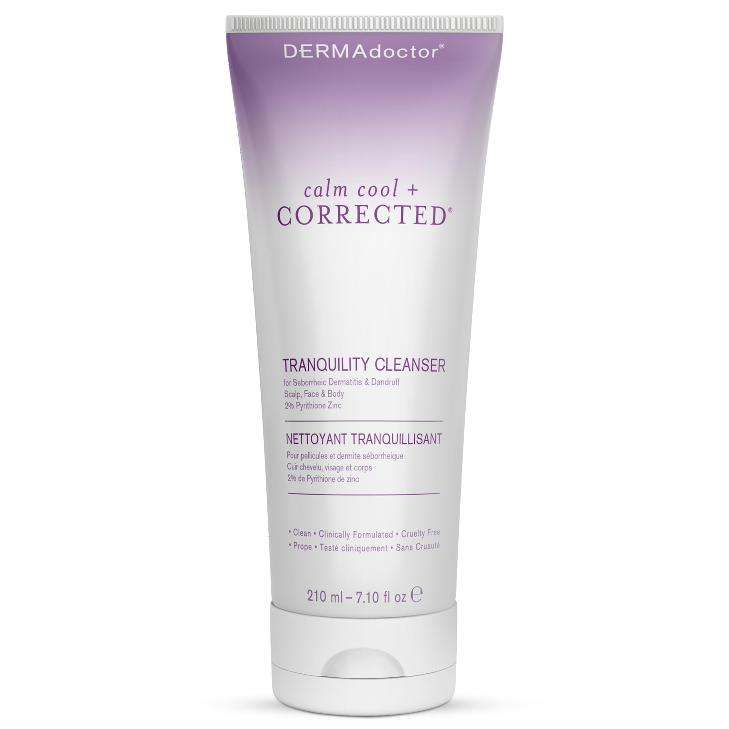 DERMAdoctor Tranquility Cleanser Dermatologist Formulated 2% Pyrithione Zinc for face body ...