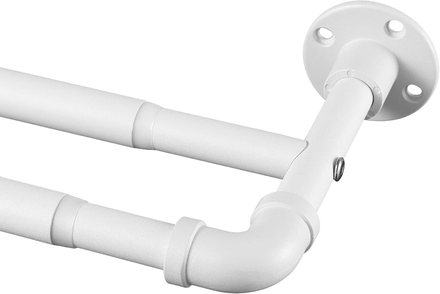 DEROFIT Industrial Double Curtain Rods for Windows 28 to 48 inches,1 ...