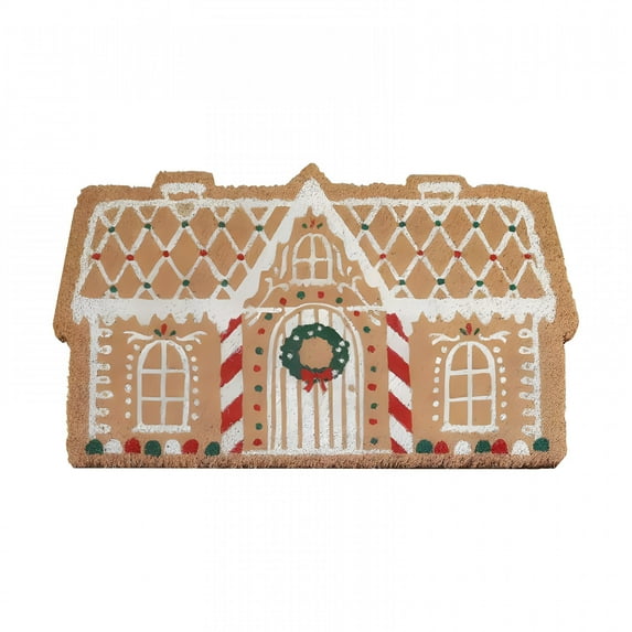 DERONA Christmas Gingerbread House Shaped Area Rug,Non-Slip Ultra Soft ...
