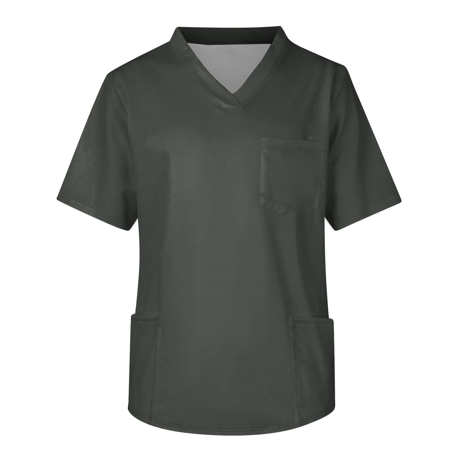 DEROX Scrubs for Men Solid Scrub Top Short Sleeve V-Neck Medical Shirts ...