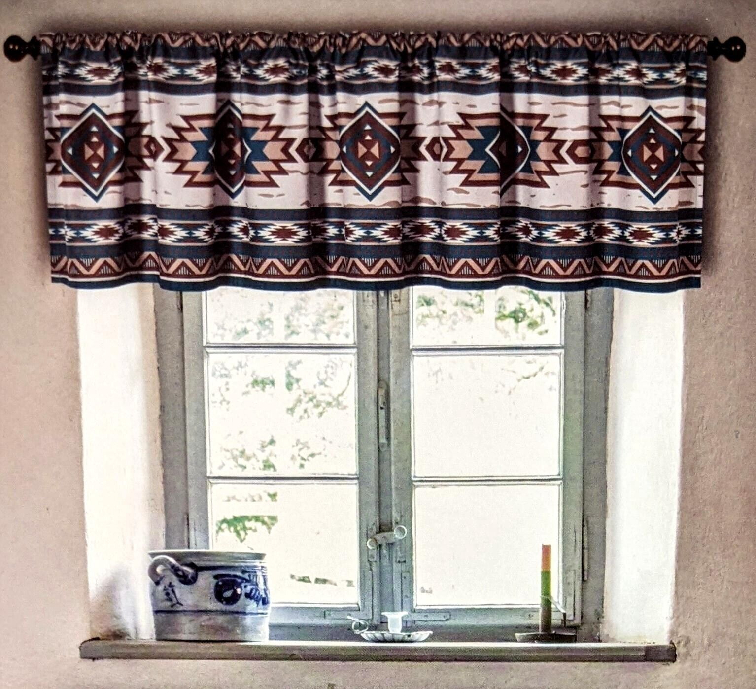 DESERT SAGE Southwest Geometric Window Valance, 72" x 16" by DeLeon ...