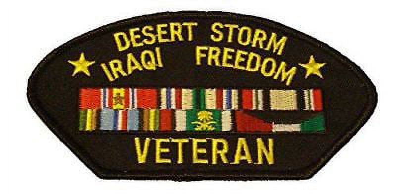DESERT STORM IRAQI FREEDOM VETERAN W/ CAMPAIGN RIBBONS PATCH ODS OIF ...