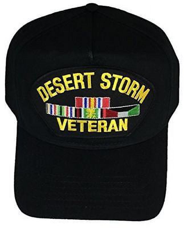 DESERT STORM VETERAN W/ CAMPAIGN RIBBONS HAT CAP ODS SHIELD GULF WAR ...