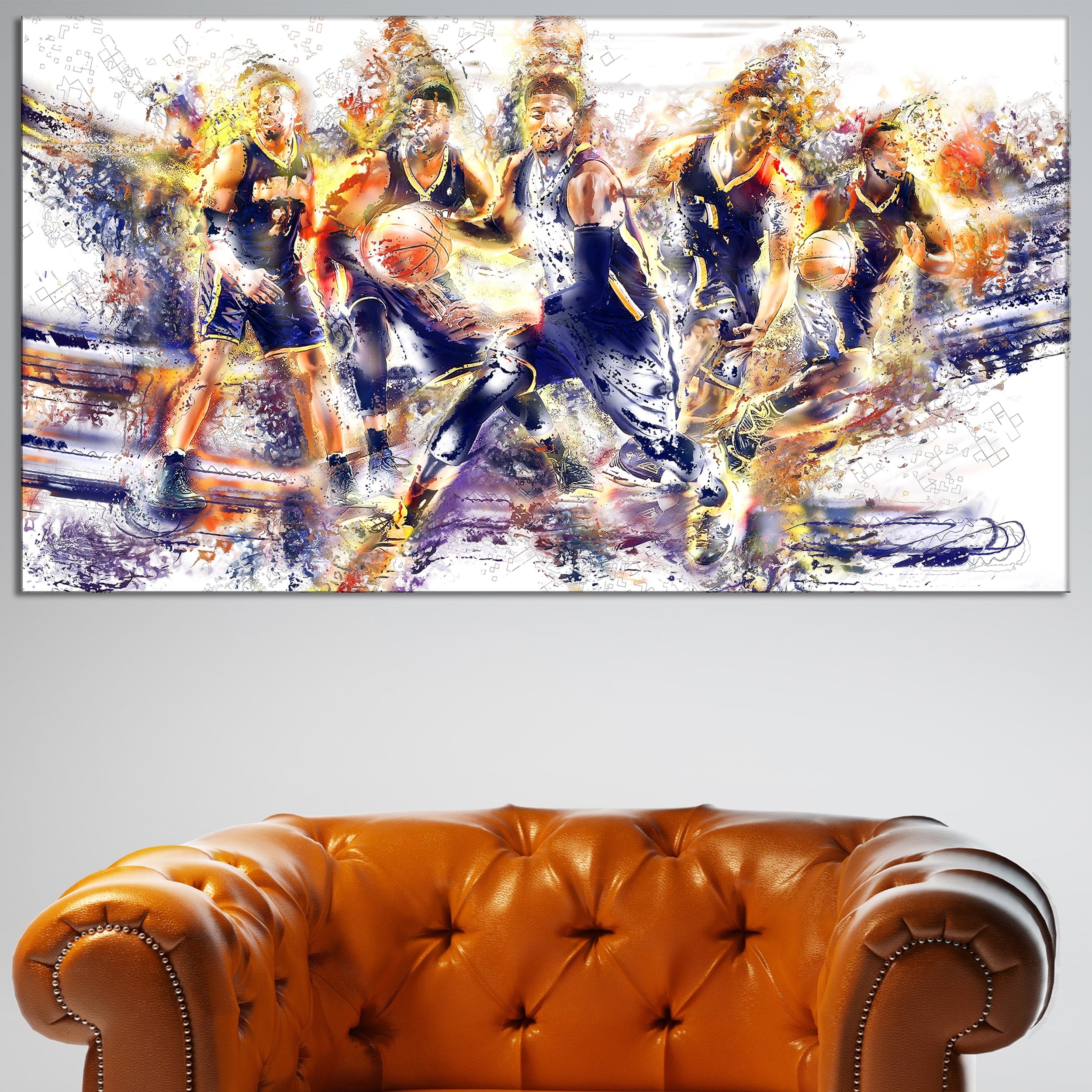 Art Basketball Lets Go Offense Canvas Art Print - Walmart.com