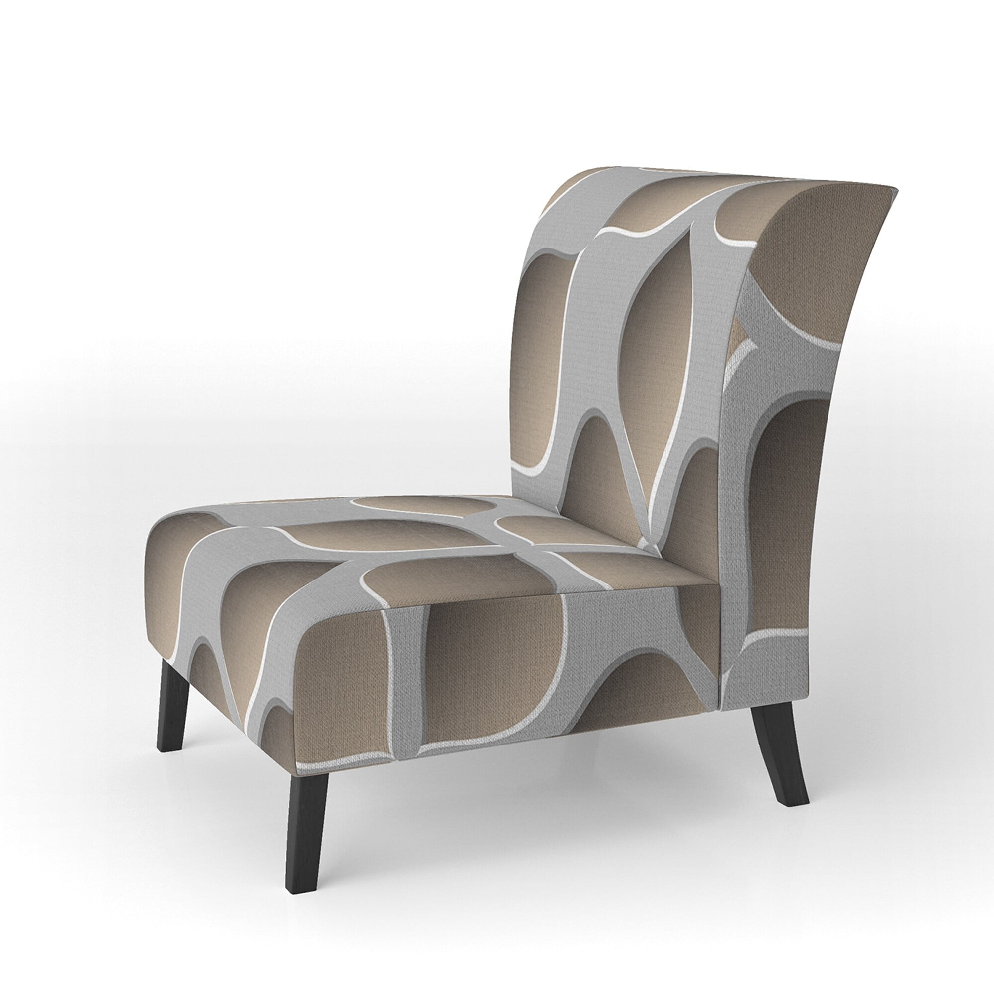 Designart "Abstract Pattern" Upholstered Scandinavian Accent Chair ...