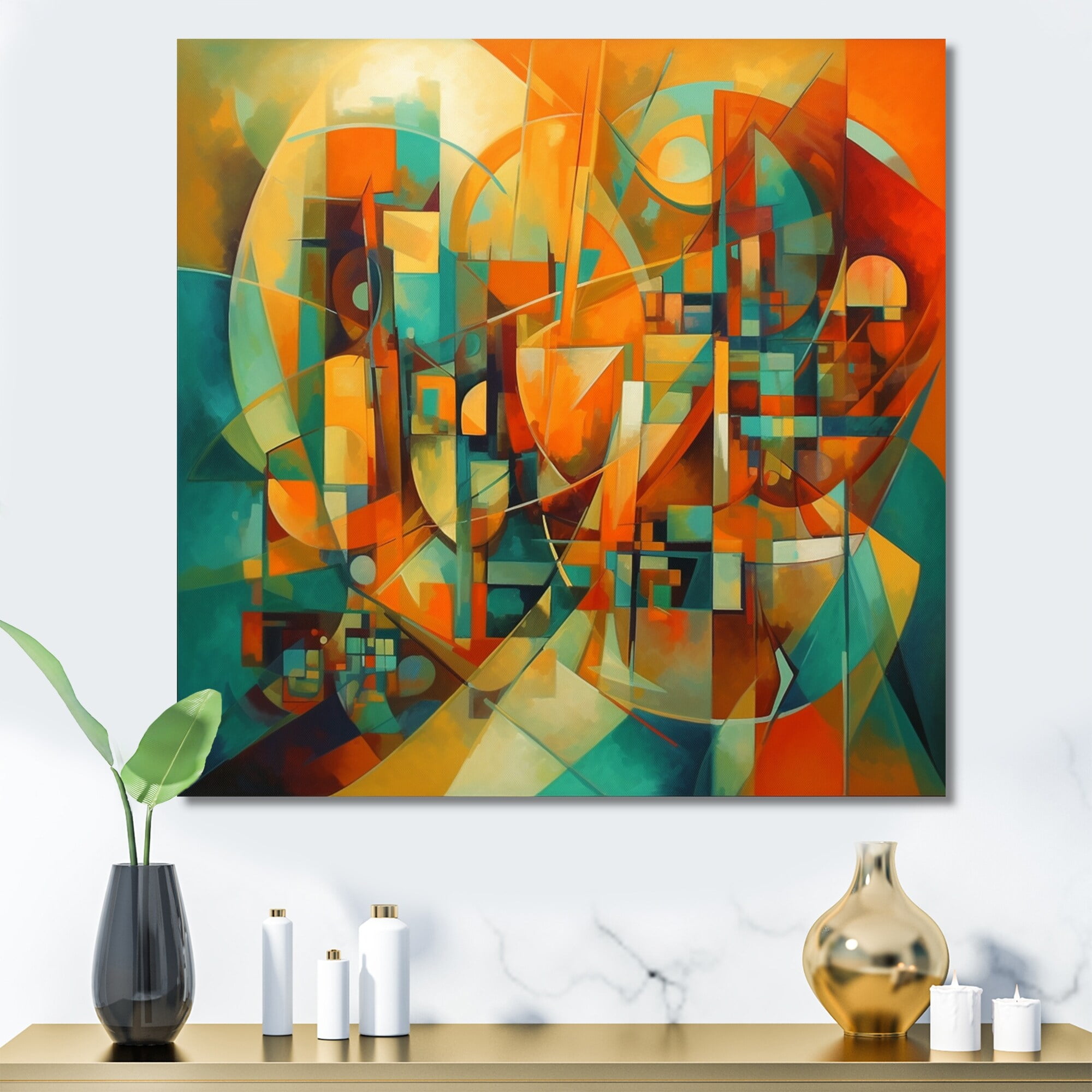 DESIGN ART Designart "Abstracting The Cubist Form Iii" Abstract Cubism ...
