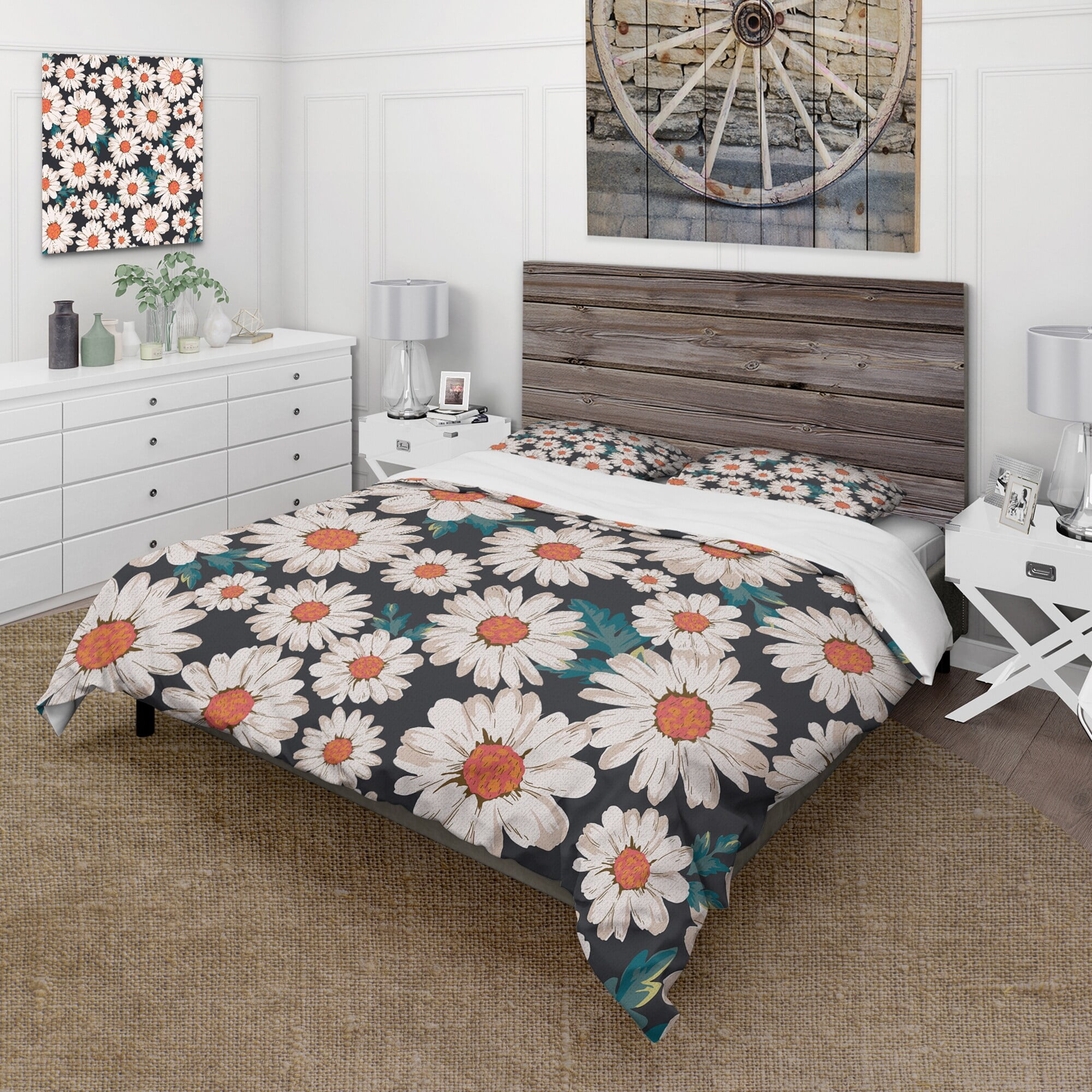 DESIGN ART Designart 'Abundance of White Daisy Flowers' Traditional ...