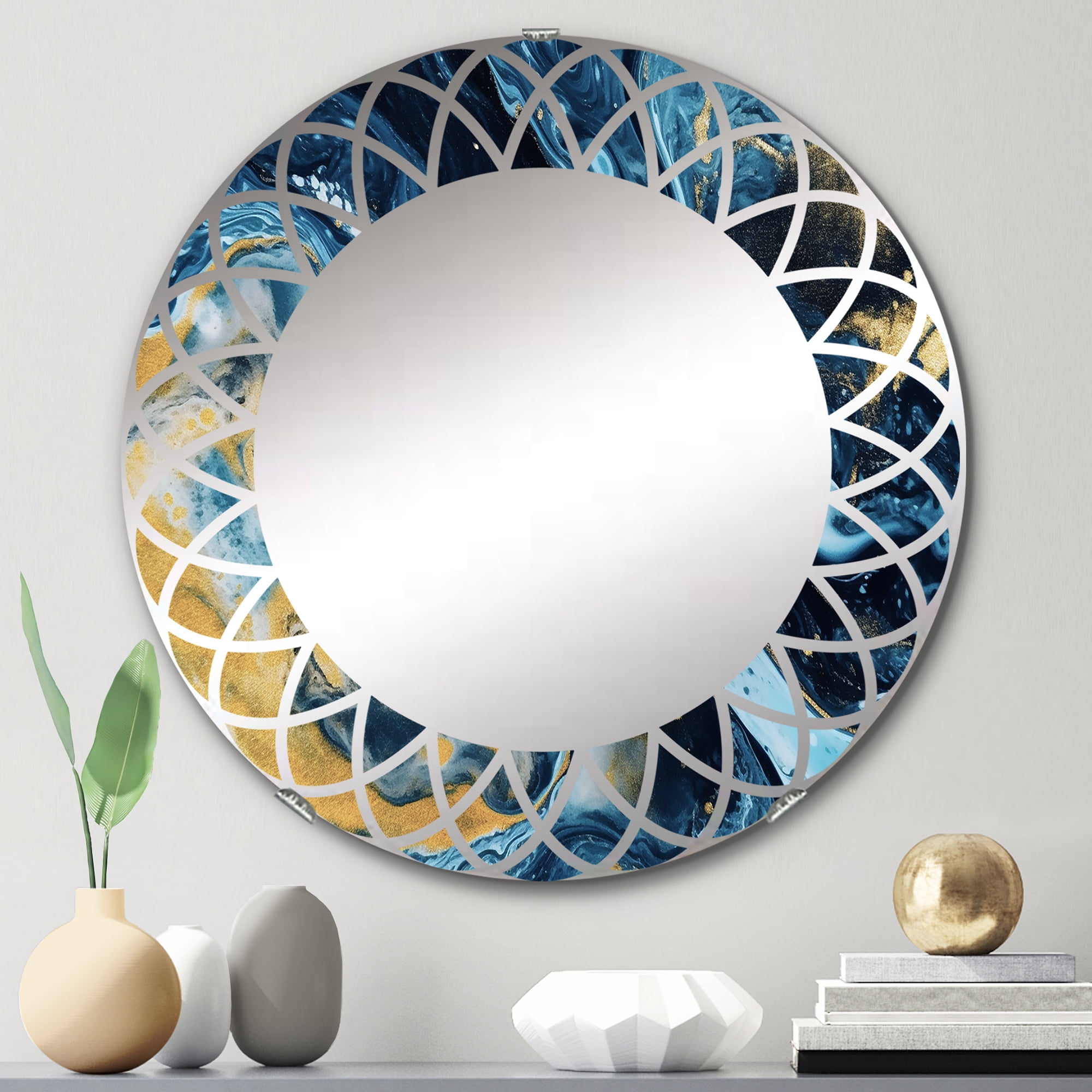 DESIGN ART Designart "Agathe Ripple Golden Rivers V" Abstract Modern ...