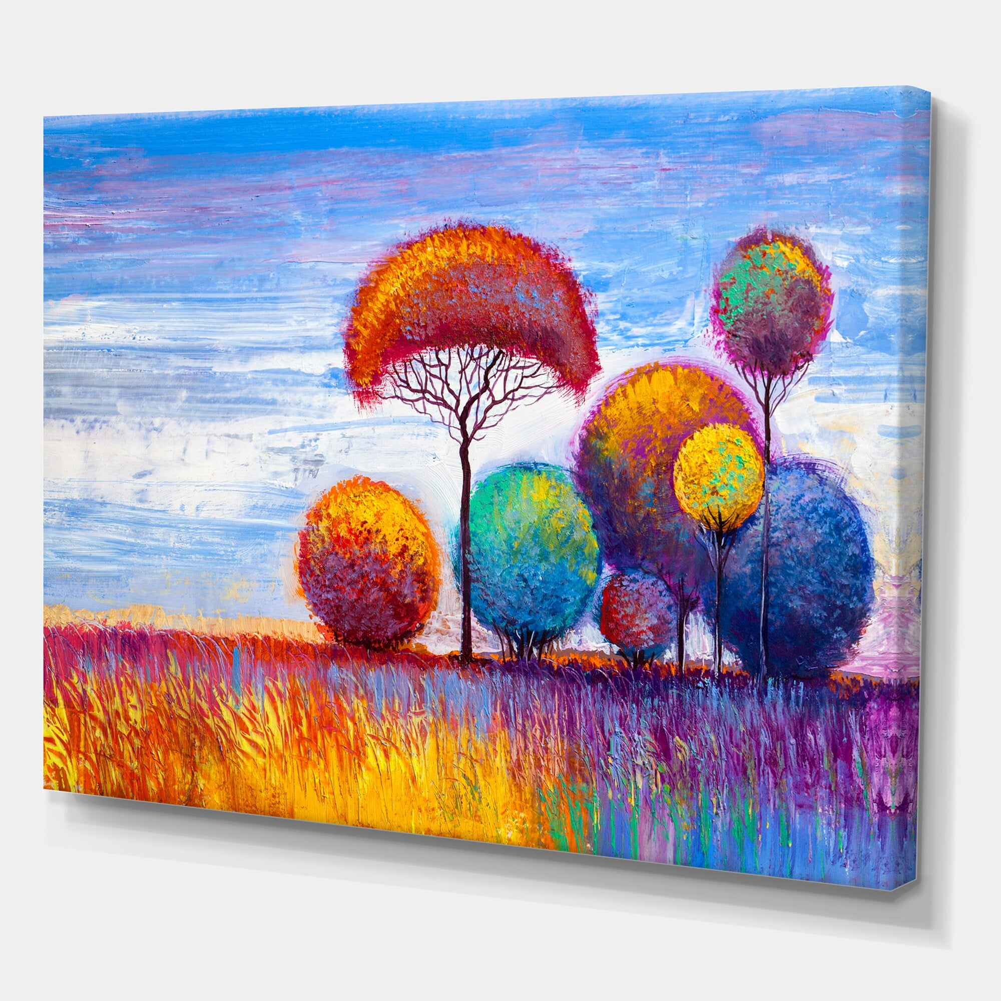 Design Art Designart Autumn Colored Forest Treescape Xxx Farmhouse