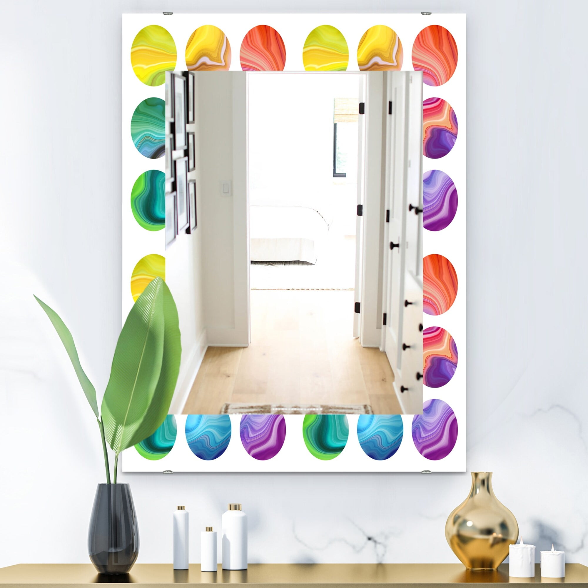 DESIGN ART Designart 'Circular Dance 1' Modern Mirror - Frameless ...