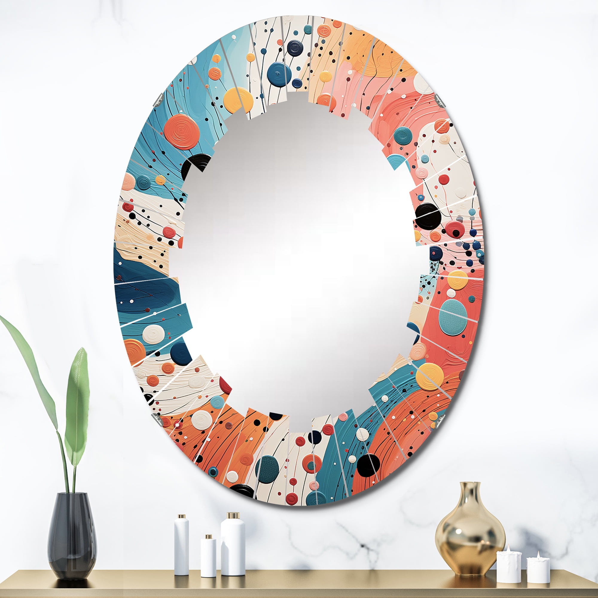 DESIGN ART Designart "Colorful Mid Century Atomic Abstraction III ...