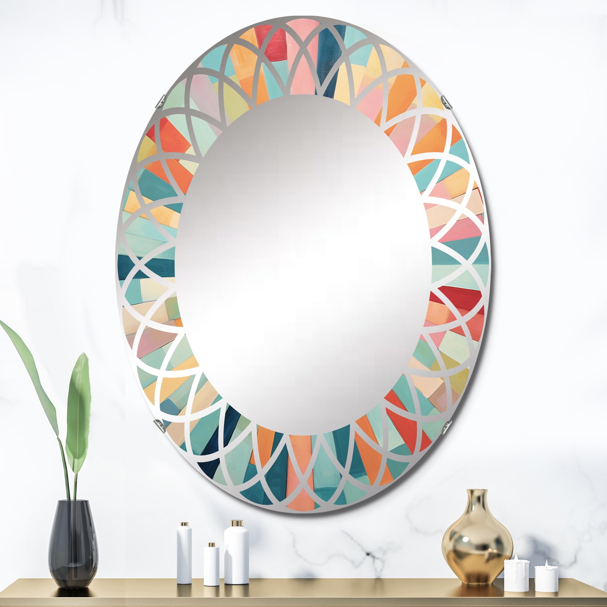 DESIGN ART Designart "Colorful Mid Century Optical Serenade III ...