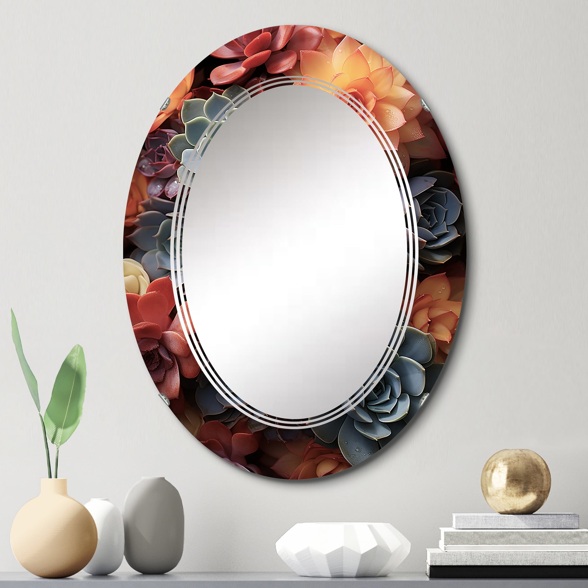 DESIGN ART Designart "Colorful Succulents Sunlit Succulents" Floral ...