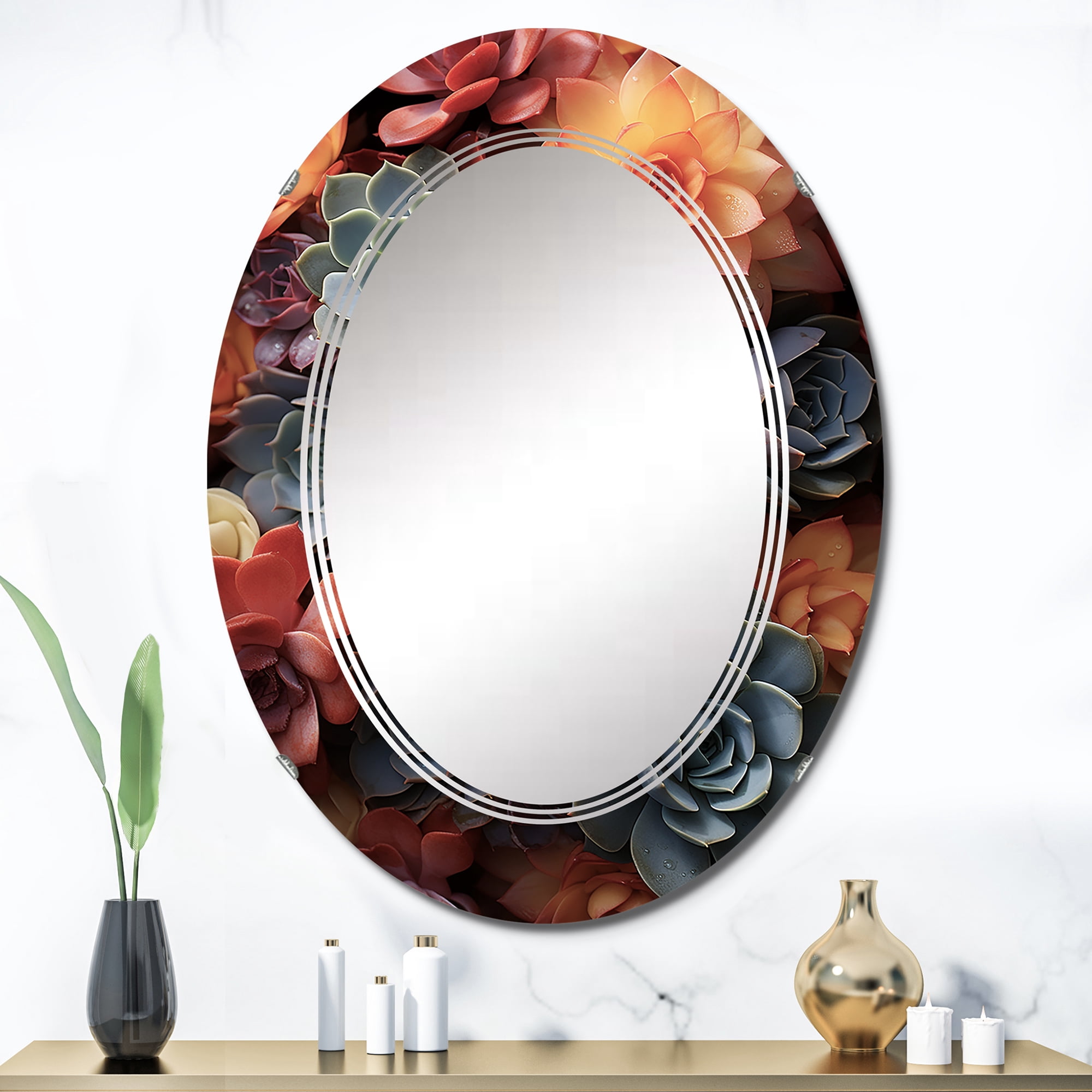 DESIGN ART Designart "Colorful Succulents Sunlit Succulents" Floral ...