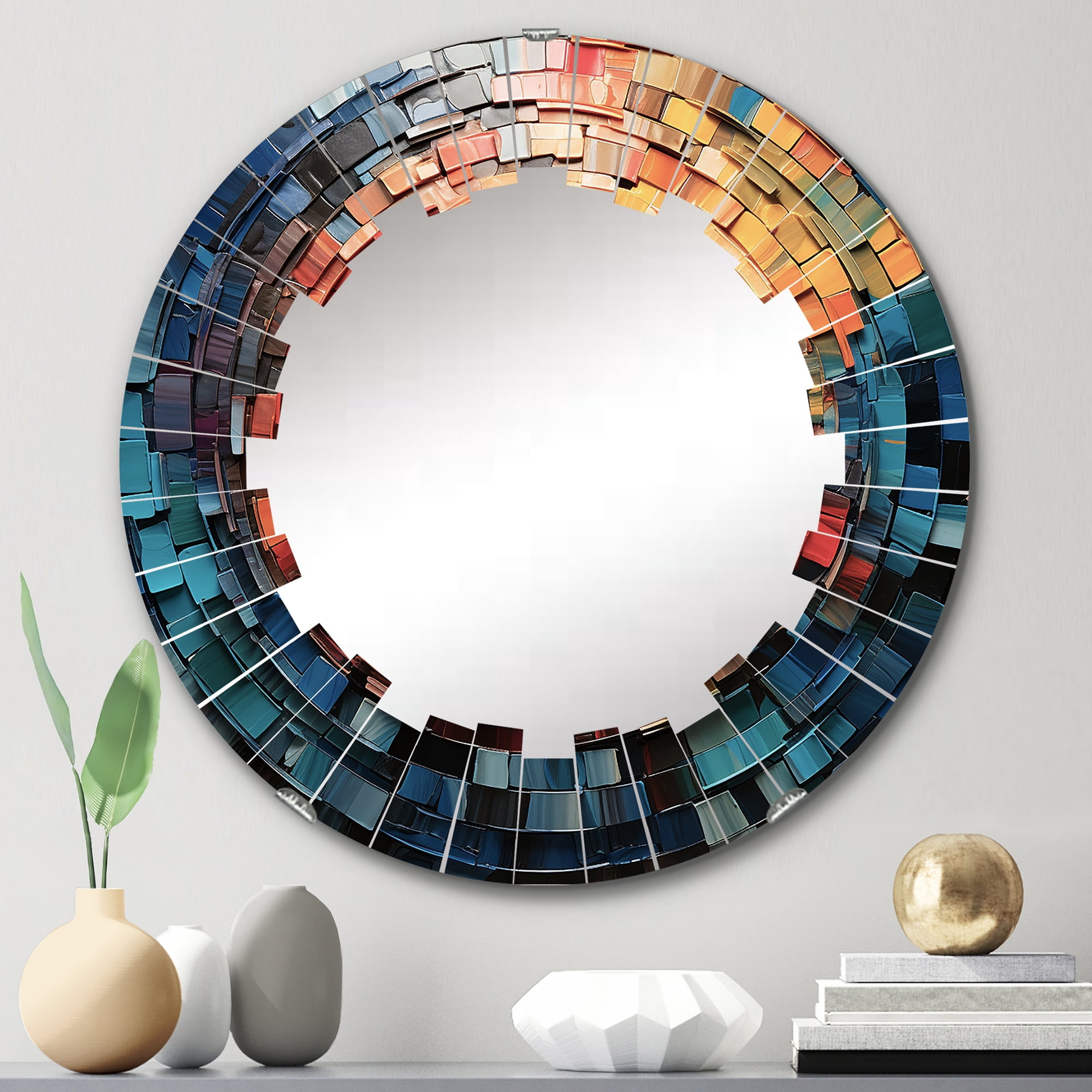 DESIGN ART Designart "Colorful Vinyl Record Vinyl Mosaic III" Music ...