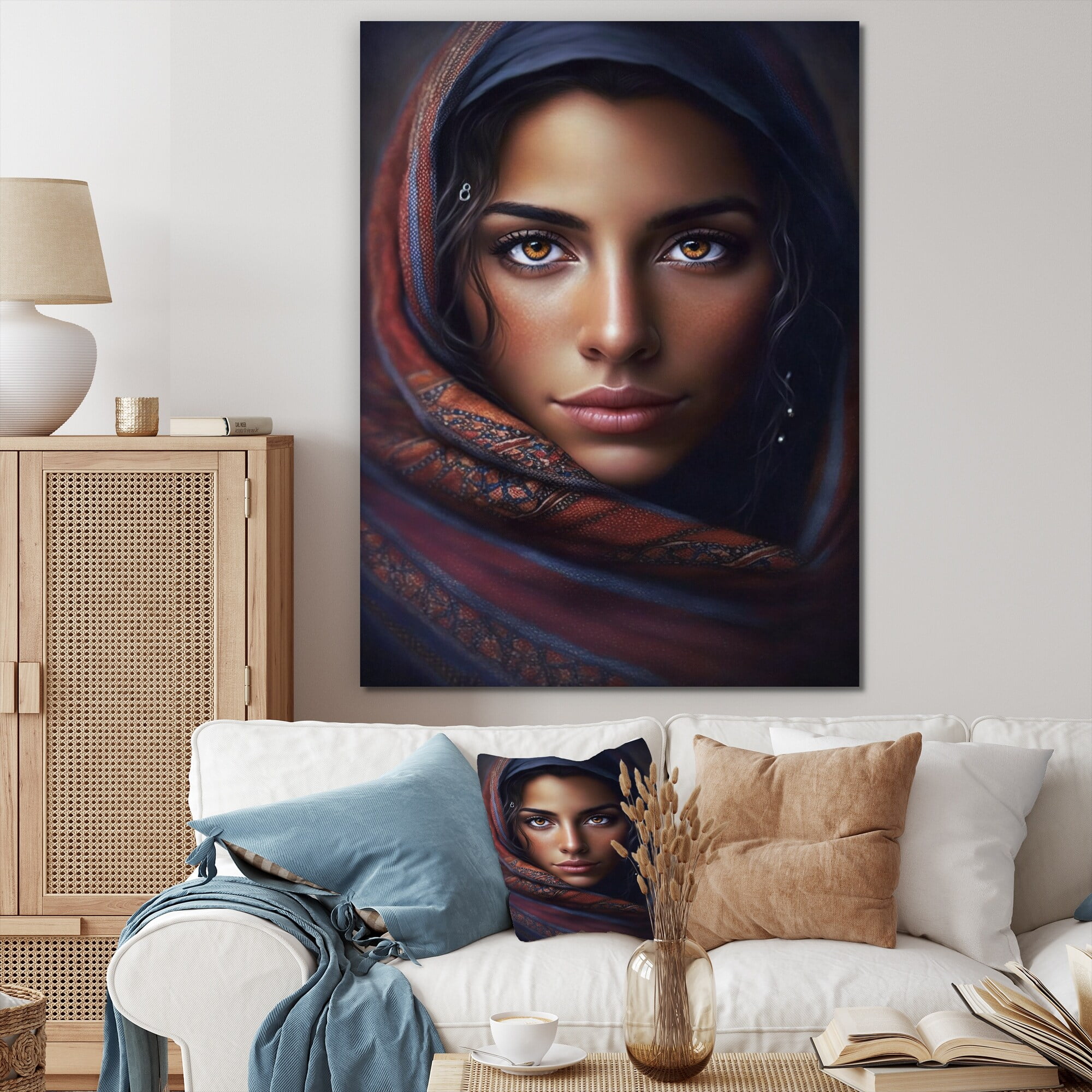 DESIGN ART Designart "Enchanting Female Gaze Ii" Modern Woman Canvas ...