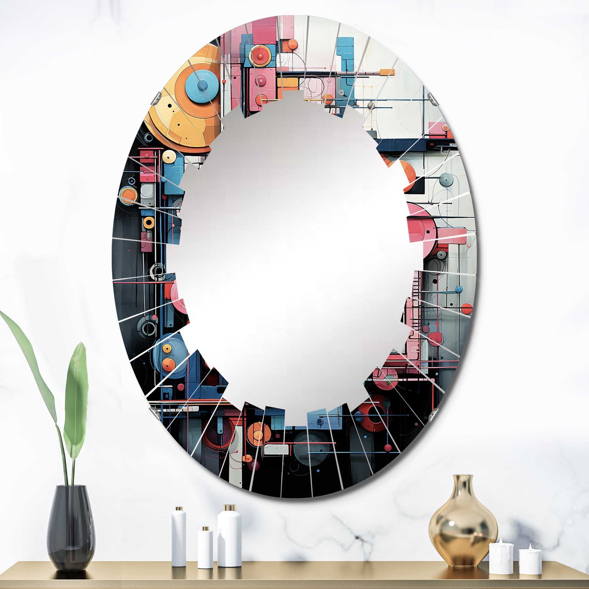 DESIGN ART Designart "Futuristic Fusion IV" Abstract Collages Modern ...