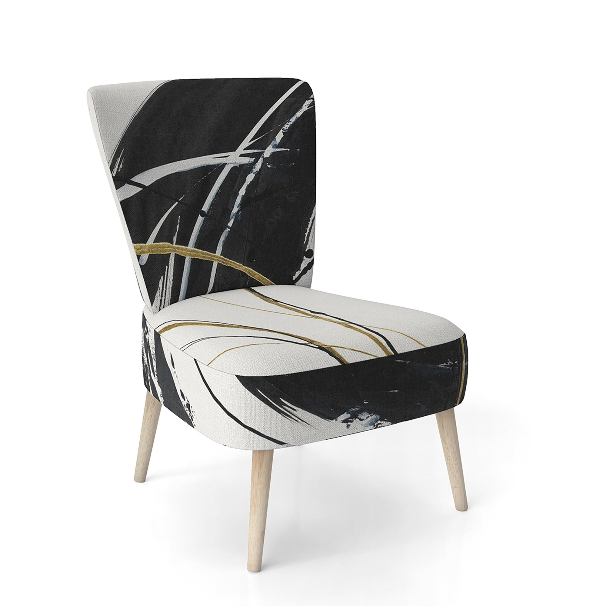 Designart "Gold Circle" Upholstered Modern Glam Accent Chair - Arm ...