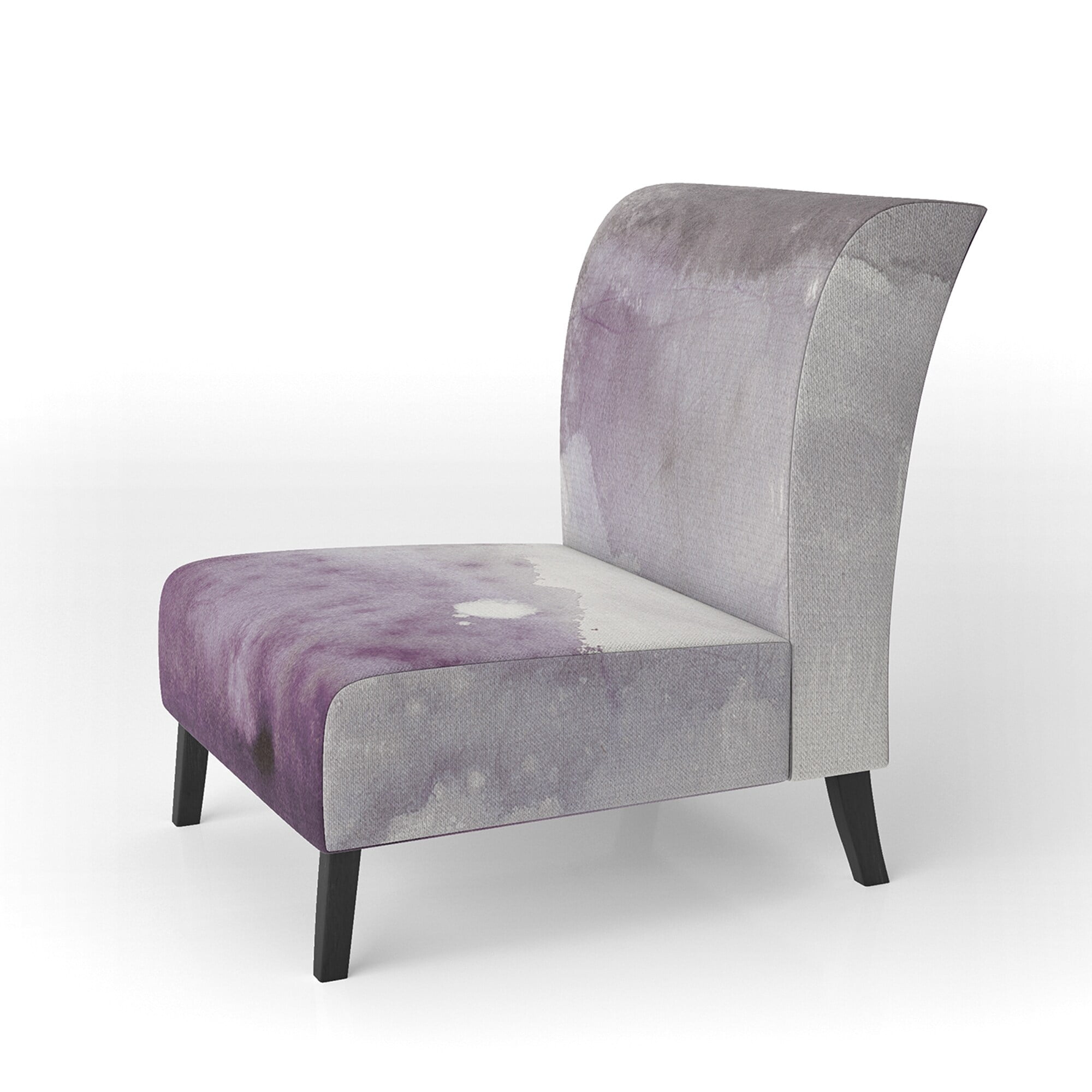 Designart "Midnight At The Lake II Amethyst And Grey" Upholstered ...