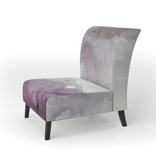 Designart "Midnight At The Lake II Amethyst And Grey" Upholstered ...