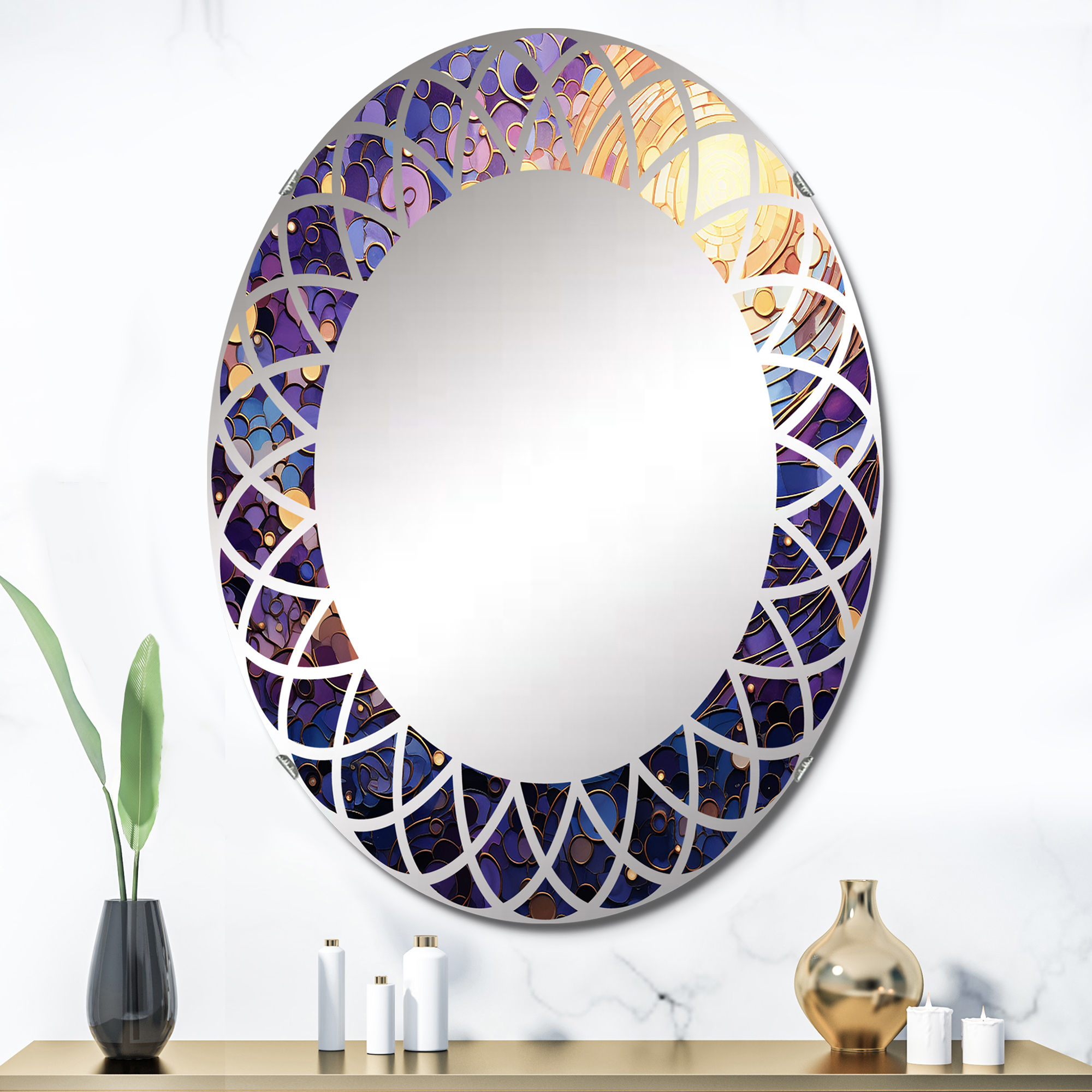 DESIGN ART Designart "Mystic Mosaic I" Abstract Collages Modern Wall ...