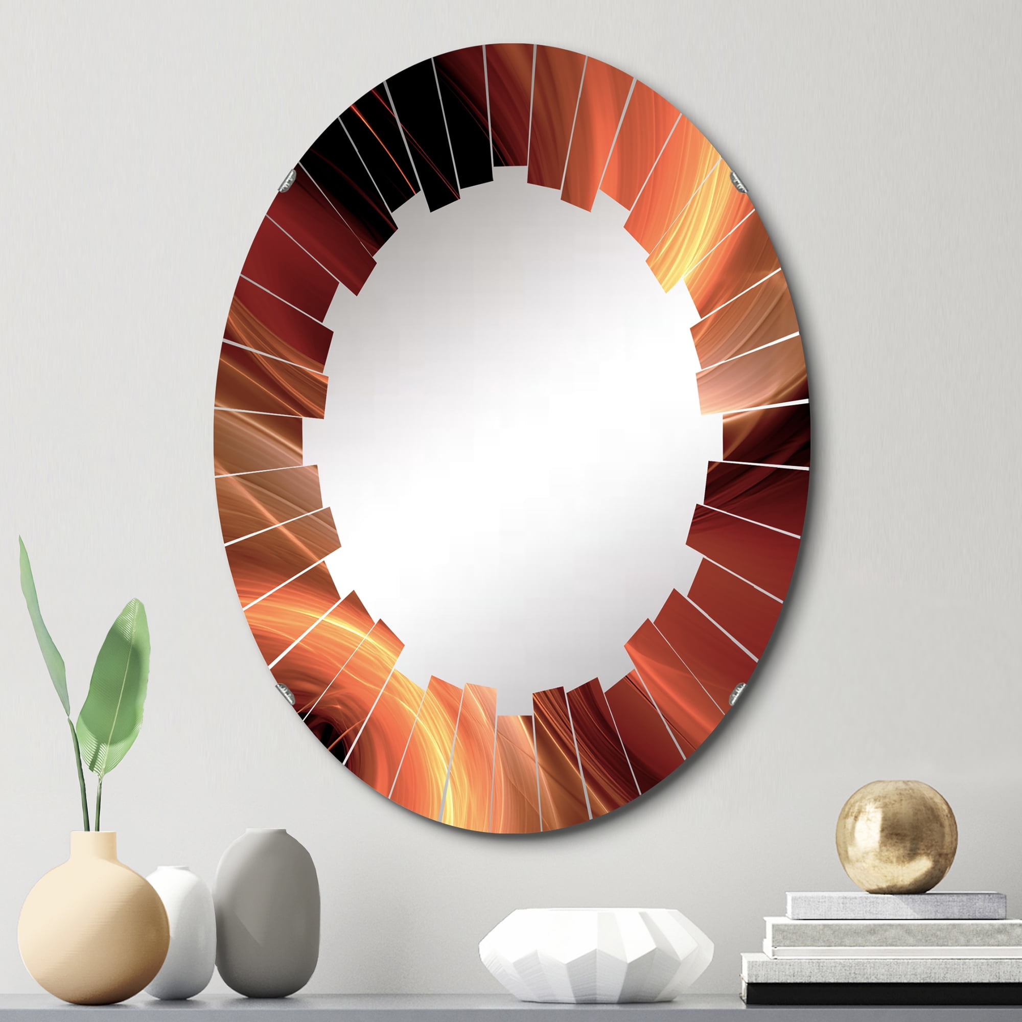 DESIGN ART Designart "Orange Abstract Warm Fractal Design II" Fractals ...