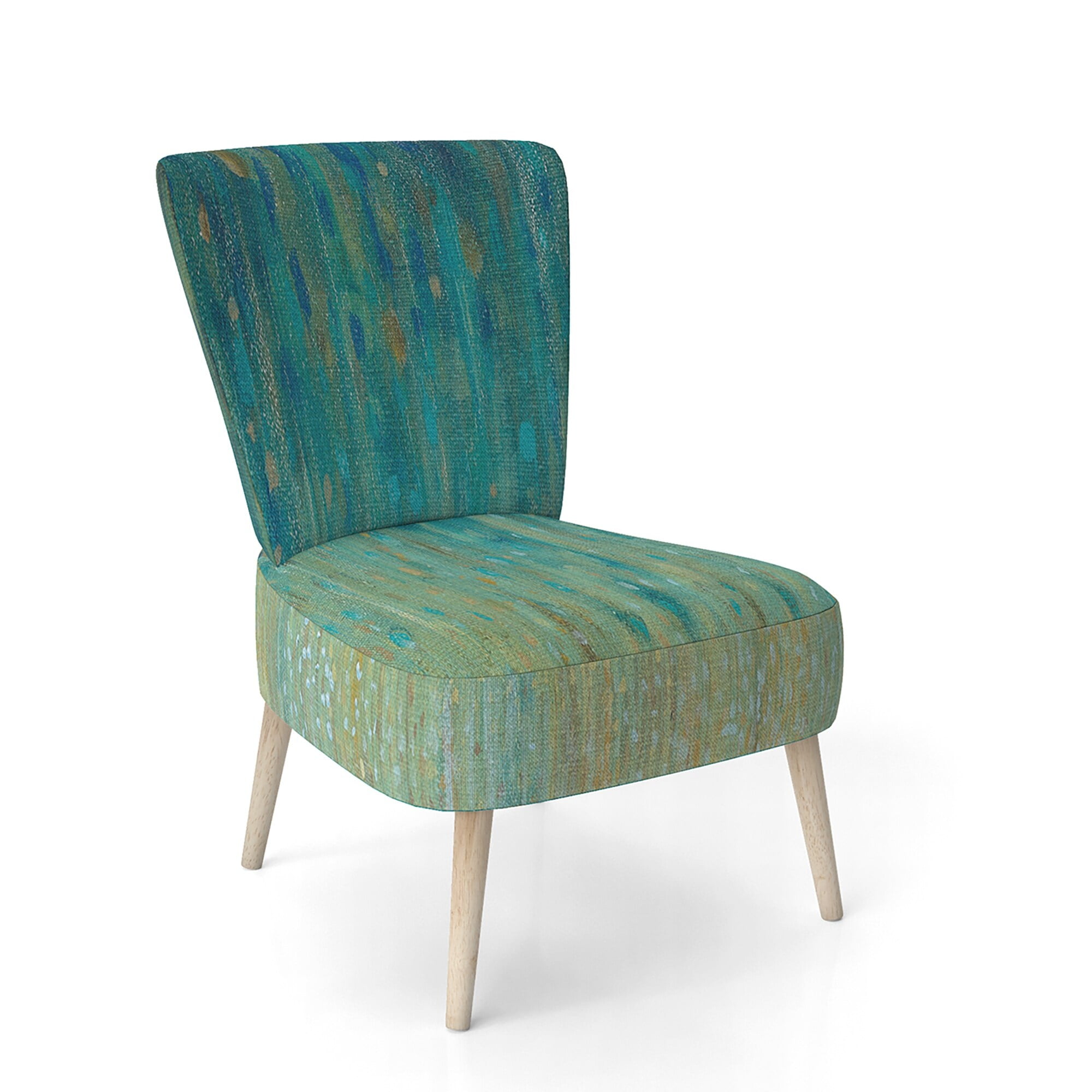 Designart "Rain Abstract Panel" Upholstered Modern Accent Chair - Arm ...