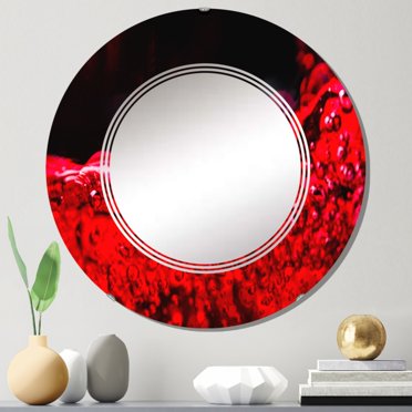 Empire Art Direct Framed Beveled Wall Mirror Black-on-Blue Metallic ...