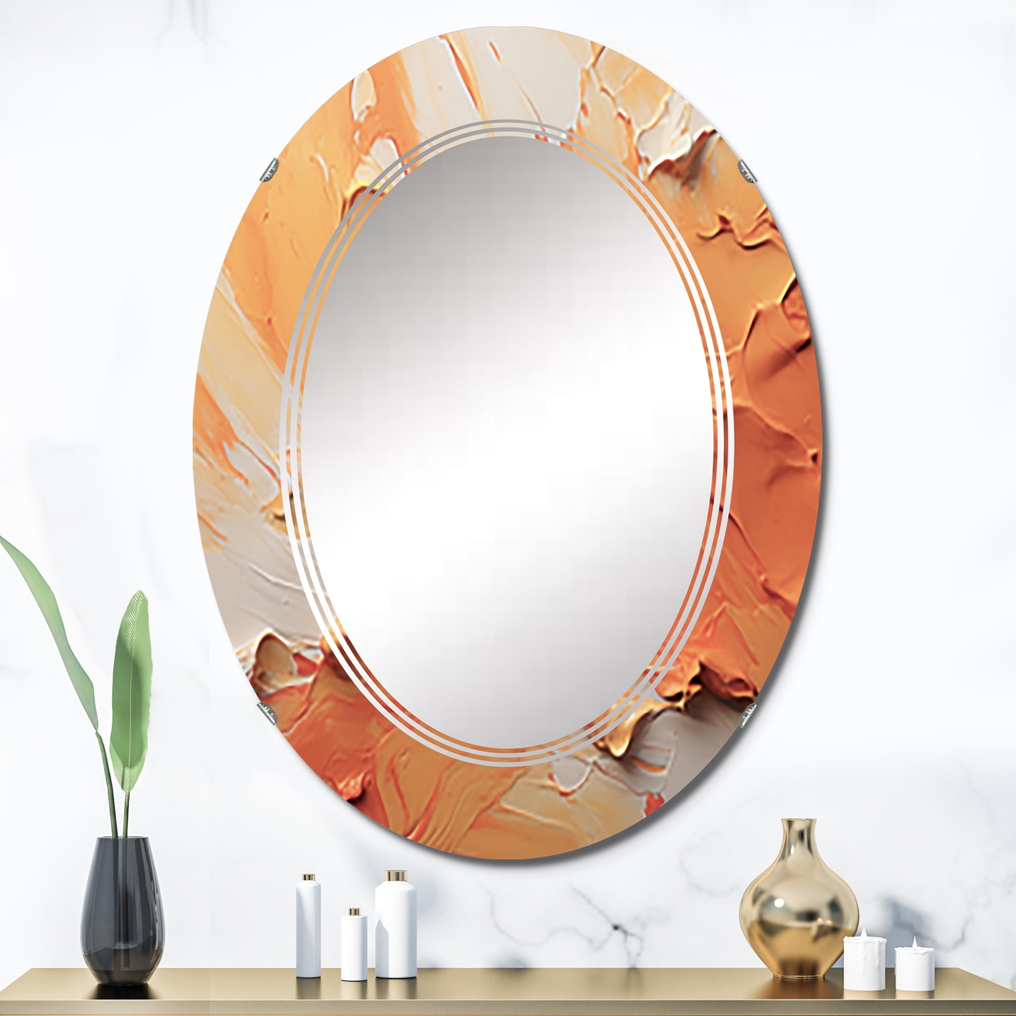 DESIGN ART Designart "Tangerine Tango I" Abstract Landscape Modern Wall ...