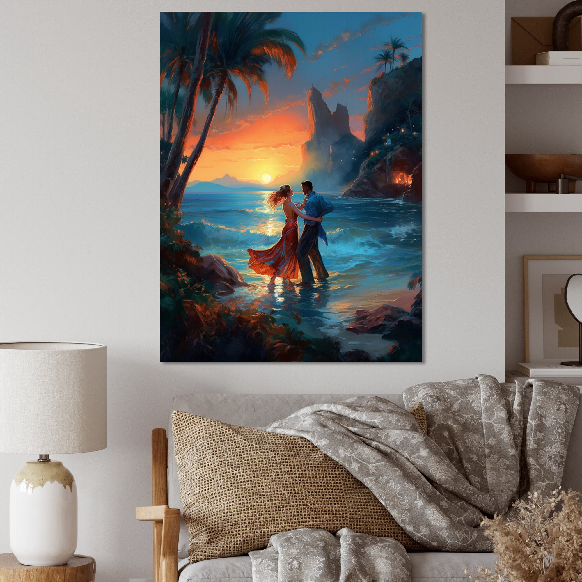 DESIGN ART Designart "The Couple"S Dance Of Love Iii" Romantic Wall ...