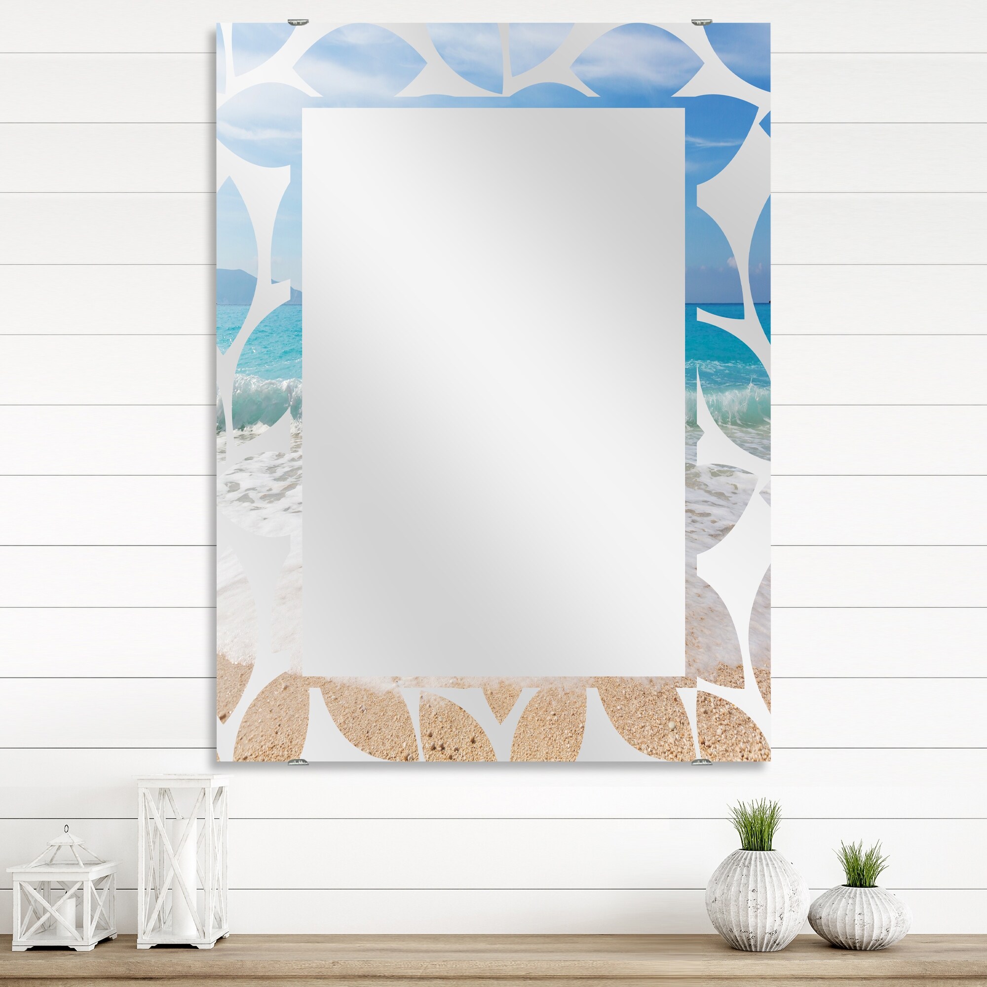 DESIGN ART Designart 'White Waves Kissing Beach Sand' Sea & Shore ...