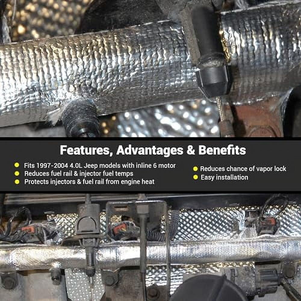DESIGN ENGINEERING Fuel Rail & Injector Cover Kit for Jeep (1997-2004 ...