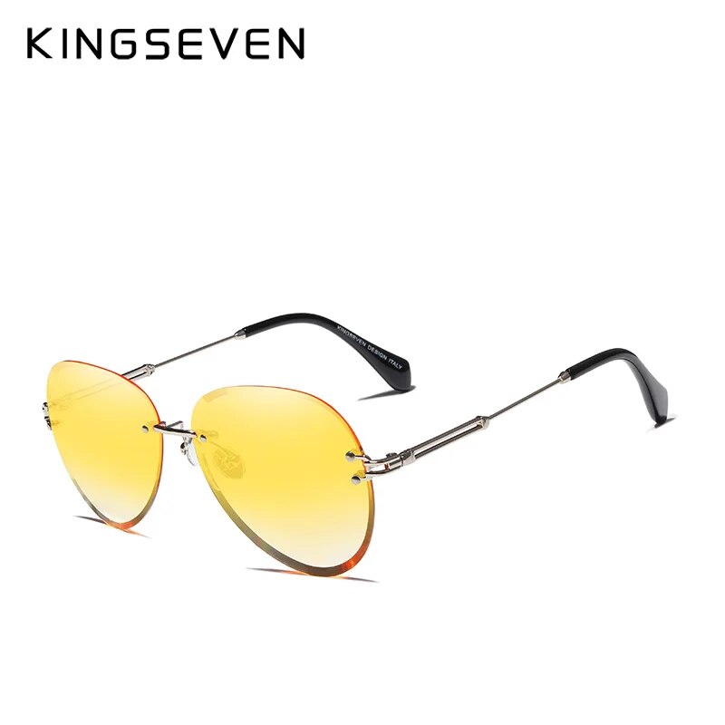 DESIGN Vintage Fashion Sun glasses Rimless Women Sunglasses Gradient ...