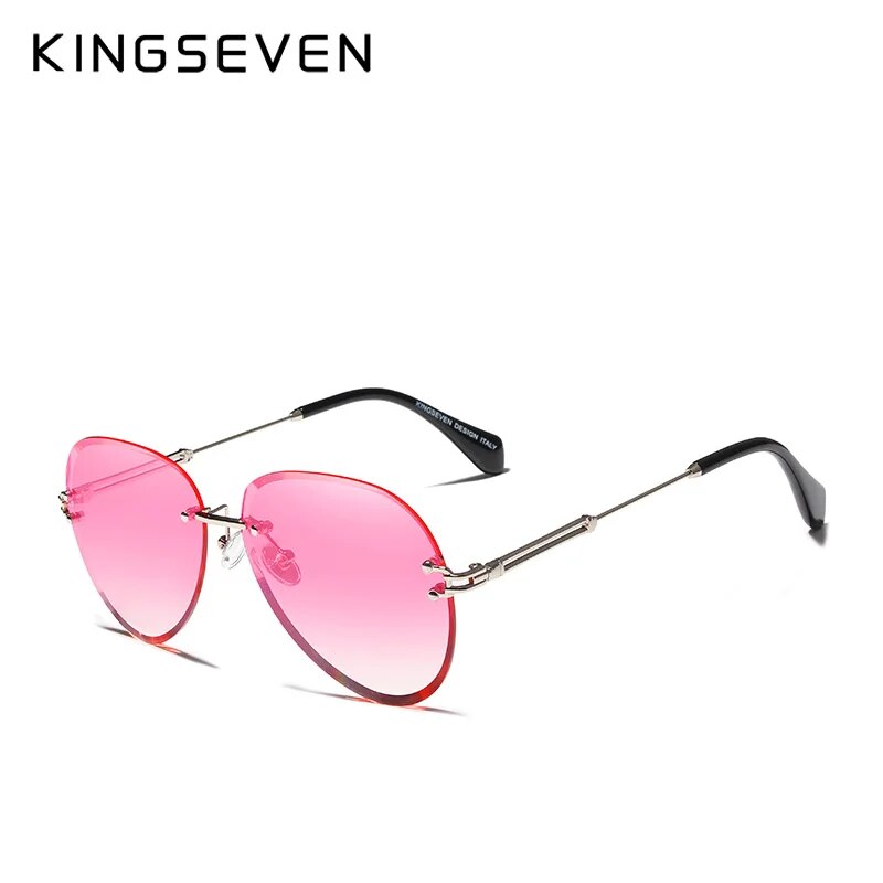 DESIGN Vintage Fashion Sun glasses Rimless Women Sunglasses Gradient ...