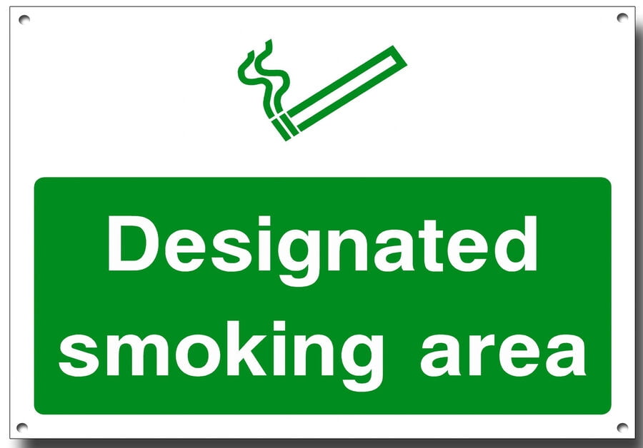 DESIGNATED SMOKING AREA,NOTICE,SMOKE, CIGARETTES,NOTICE,PUB,EVENTS ...