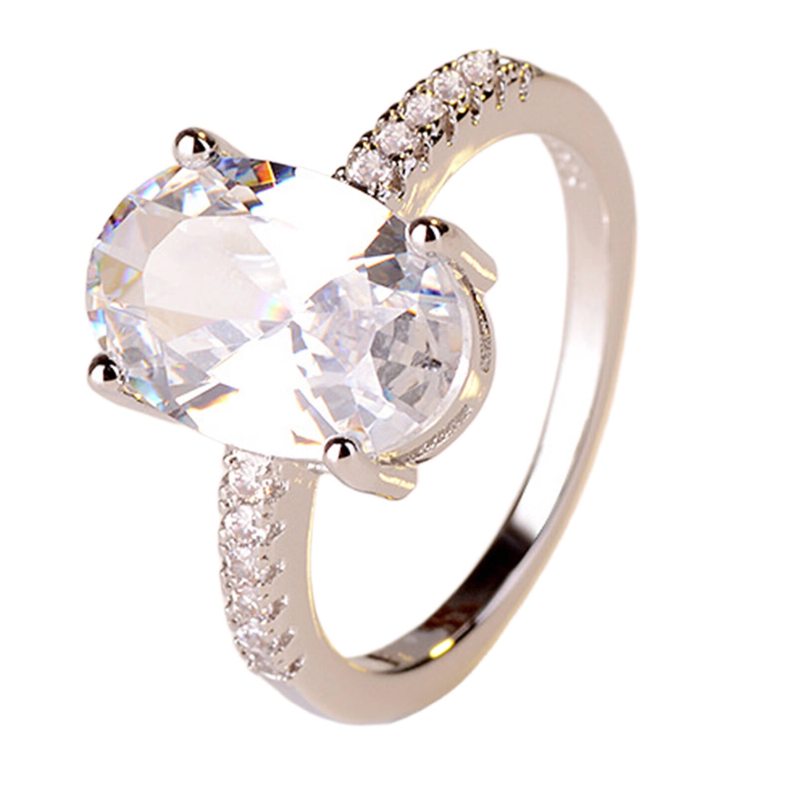 DESIGNIC Sterling Silver Rings ,Glamorous Shine Jewelry Rings,Elegant ...