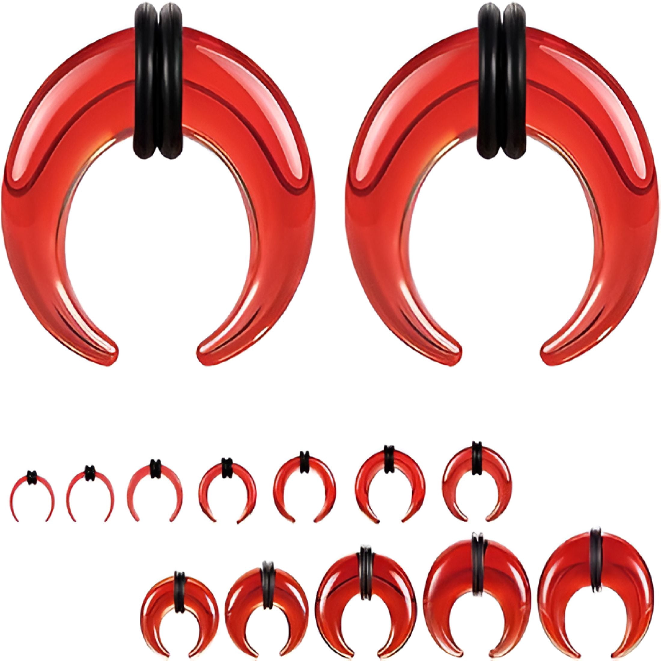 DESIGNICE 1 Pair Glass Septum Stretching Kit Set - C Shape Pincher ...