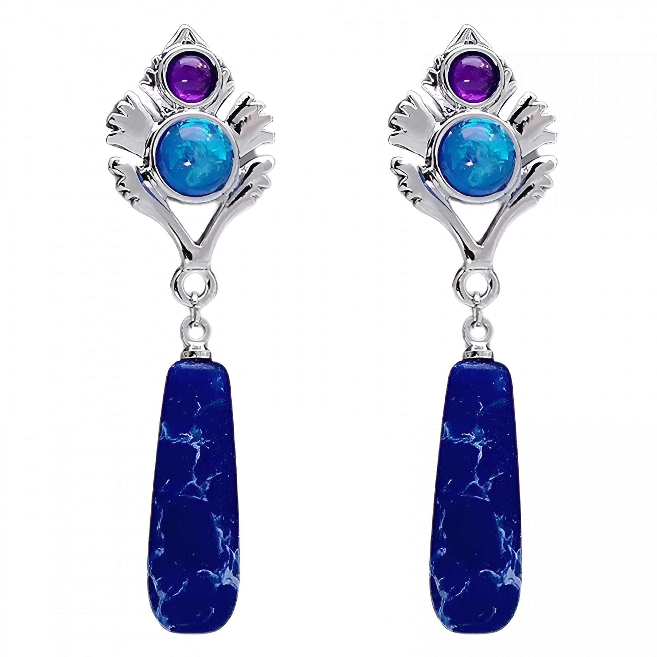 DESIGNICE 1 Pair Unique Carved Piercing Drop Earrings Charm Gift ...
