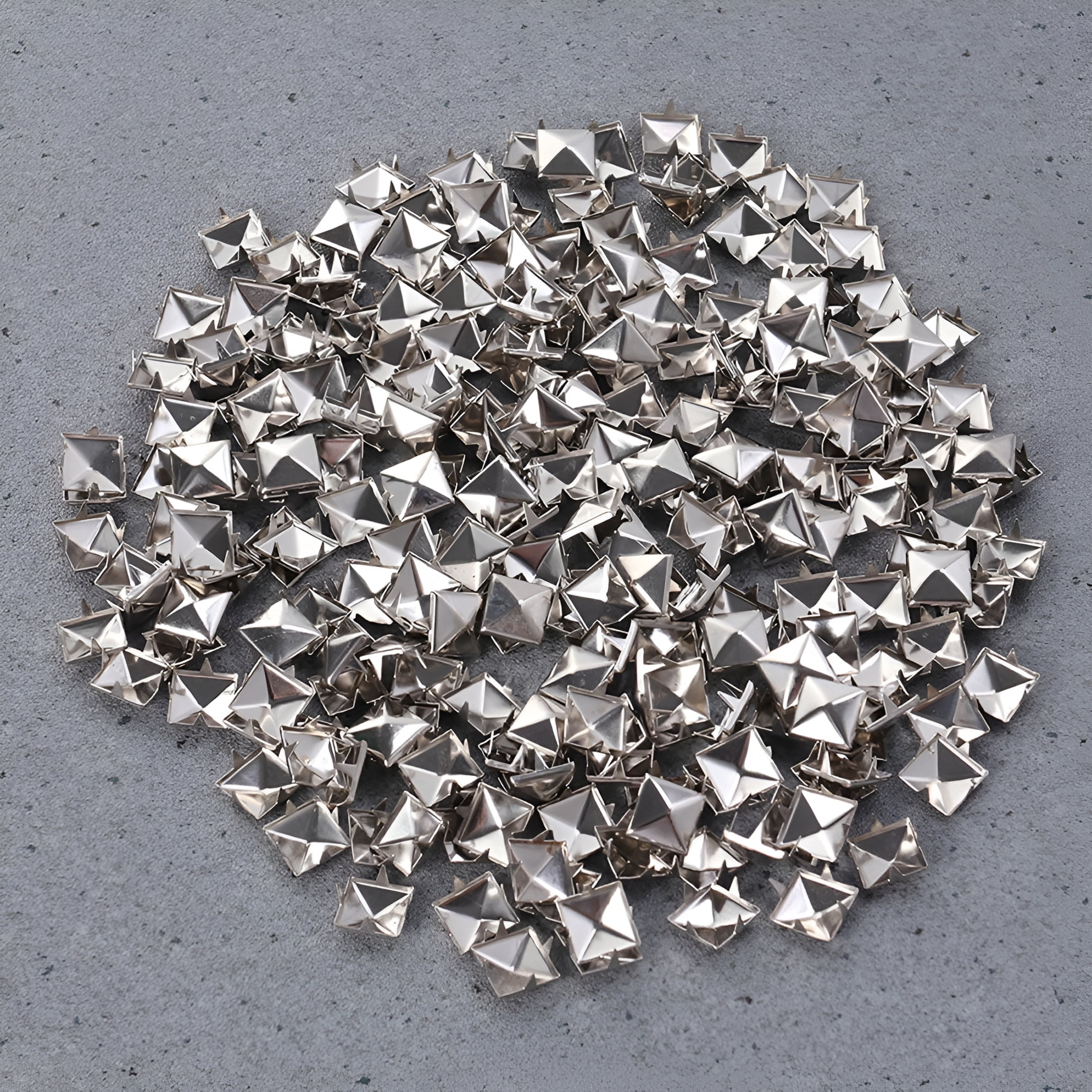 DESIGNICE 100 Pcs Square Metal Punk Studs Rivets For DIY Crafts Long ...