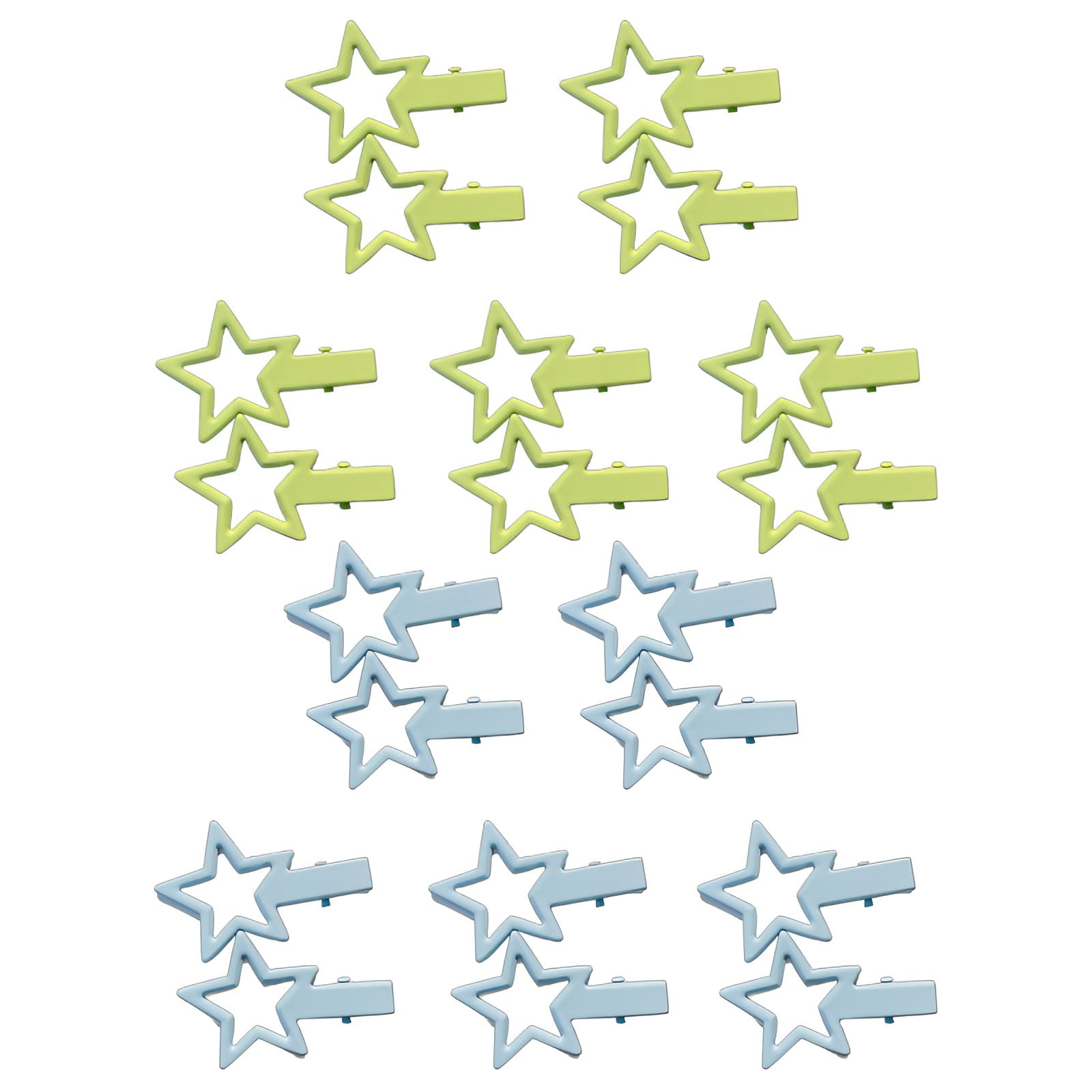 DESIGNICE 10Pcs Stars Hair Clips,Cute Shape Cute Hair Clips,Trendy Look ...