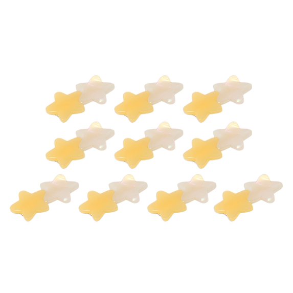 DESIGNICE 10Pcs Stars Hair Clips,Glossy Finish Cute Hair Clips,Eye ...