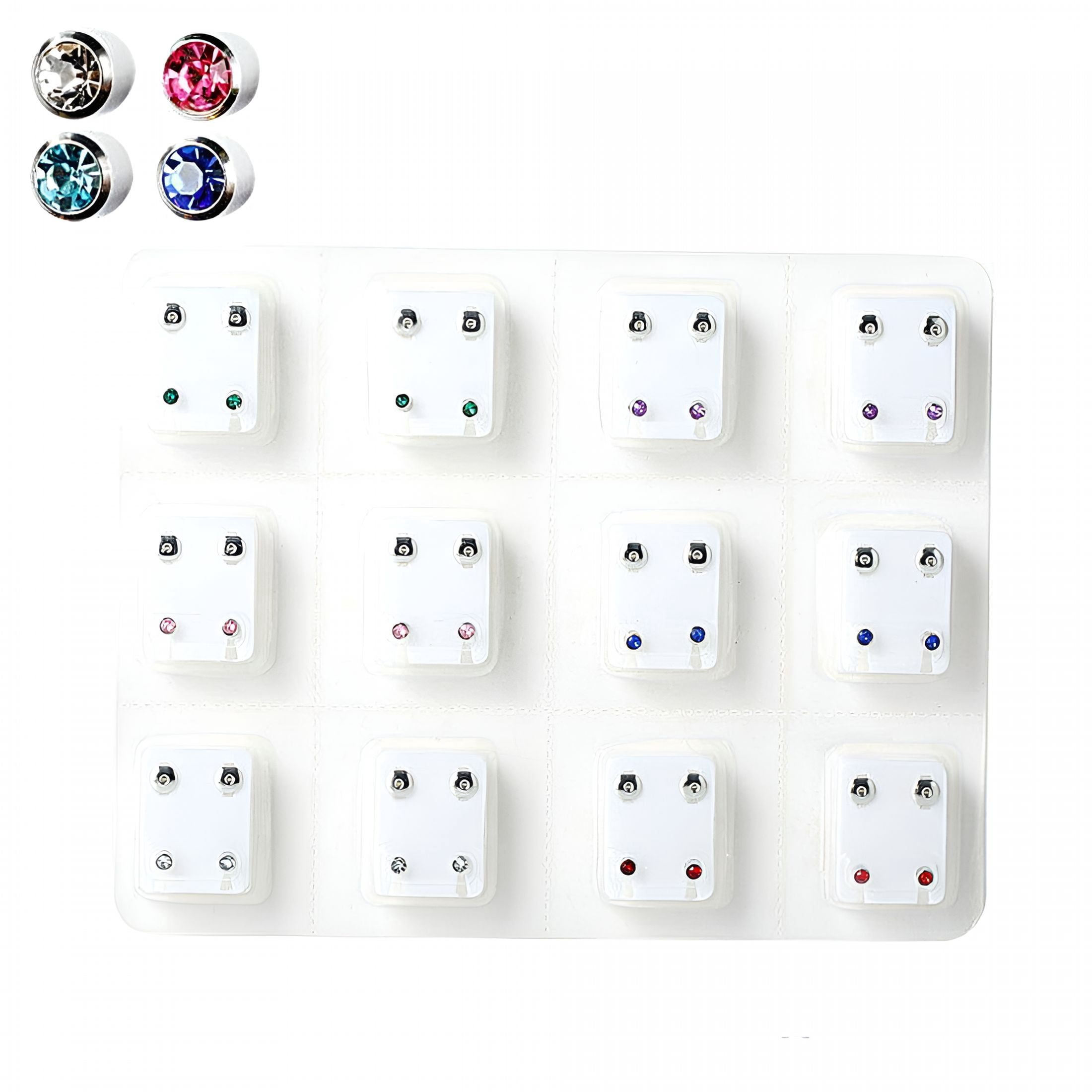 DESIGNICE 12 Pairs Medical Earrings Piercing Tool Kits Ear Stud ...