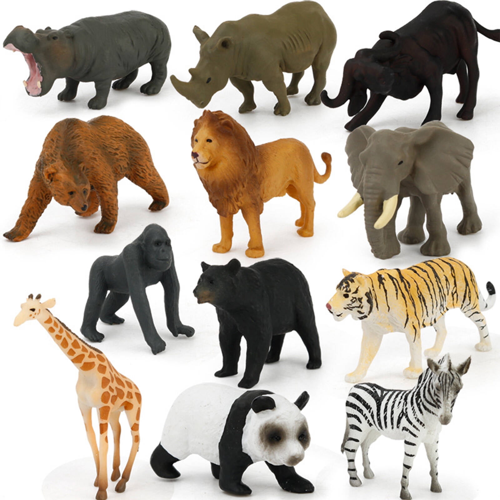 DESIGNICE 12 Pcs Animal Toys,Rich Scene Farm Animal Toys,Use One'S ...