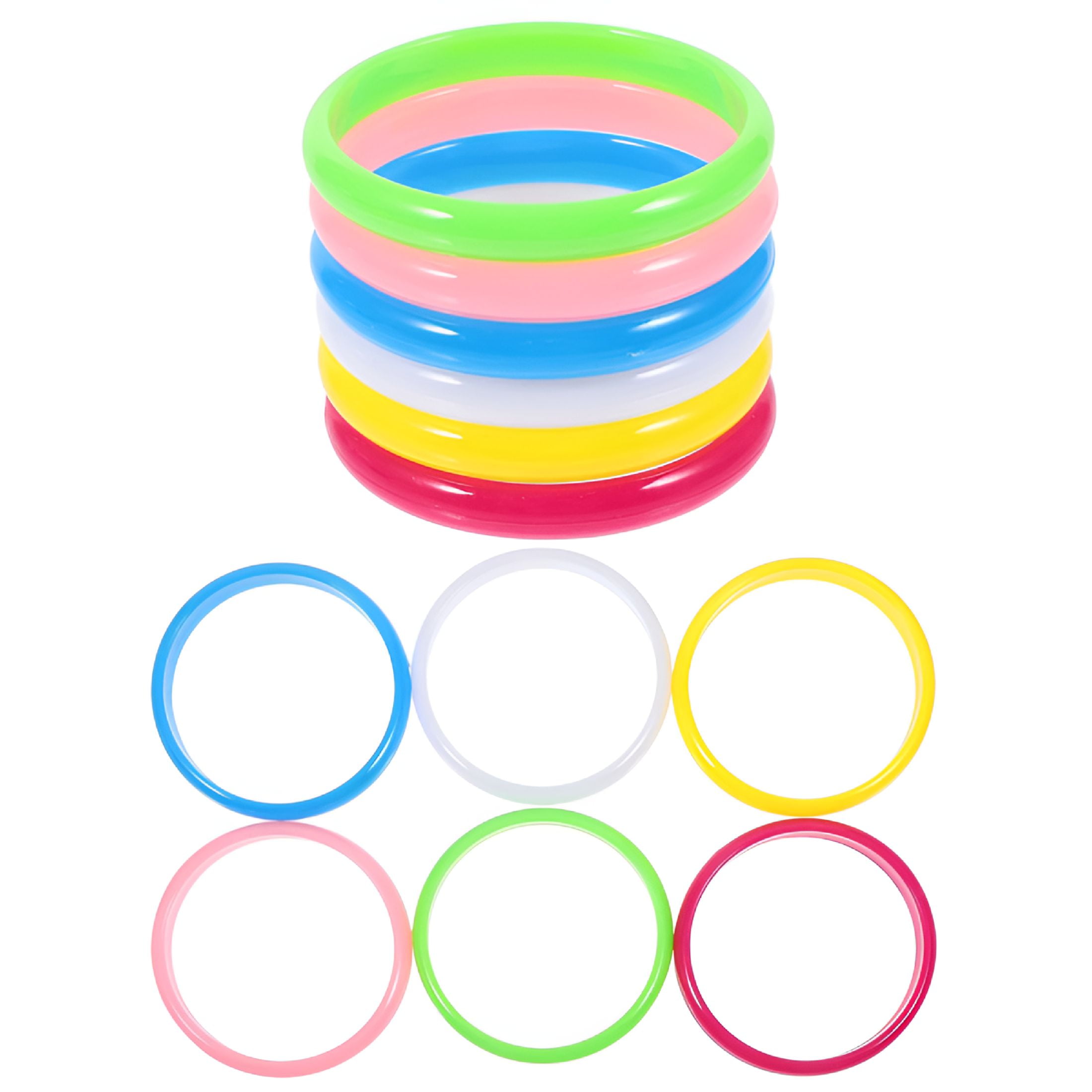 DESIGNICE 12 Pcs/Set Plastic Bangles Glow Woman Good Decoration Effect ...