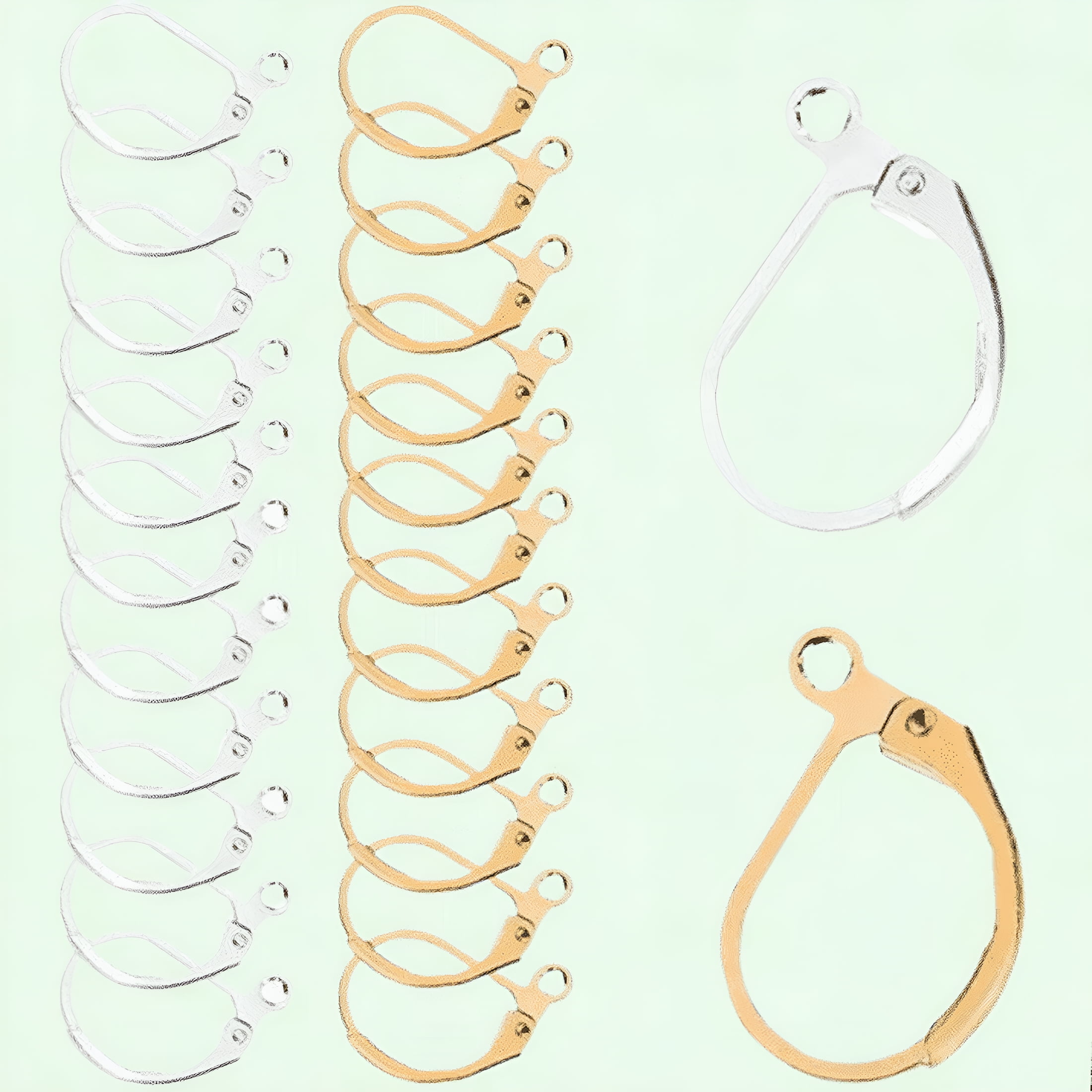 DESIGNICE 120Pcs Lever Back Ear Wires,Hypoallergenic Earring Hooks for ...